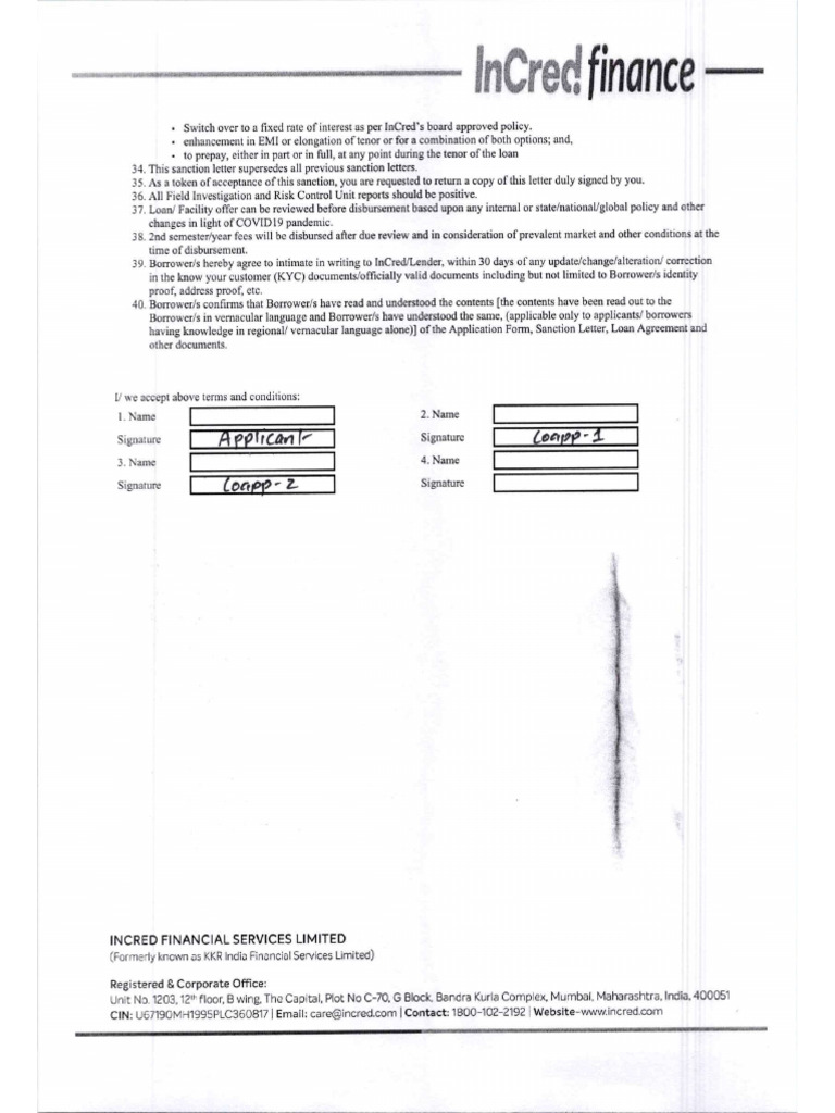 Sanction Letter Sample-5 | PDF