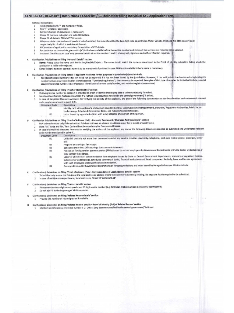 CKYC Sample 3 | PDF