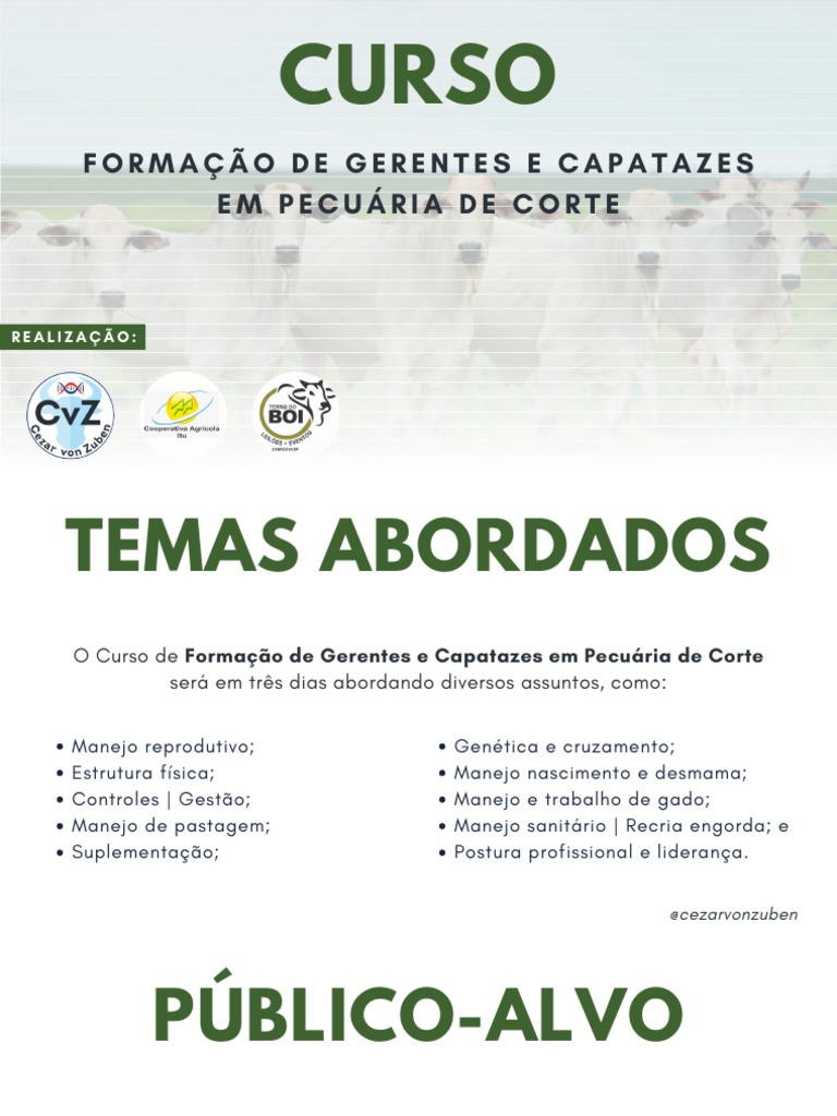 Cotas Curso | PDF | Zoologia | Animais e seres humanos