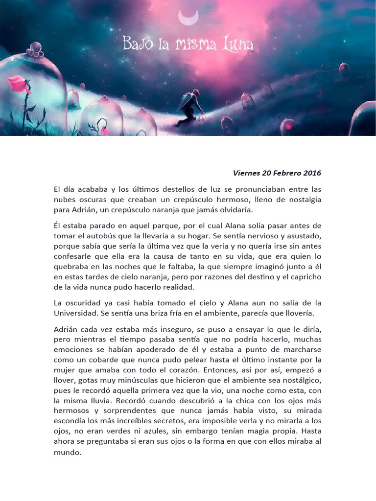 Bajo La Misma Luna | PDF | Cielo | Amor