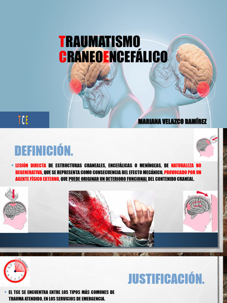 Traumatismo Craneal: Definición y Manejo | PDF | Medicina CLINICA ...