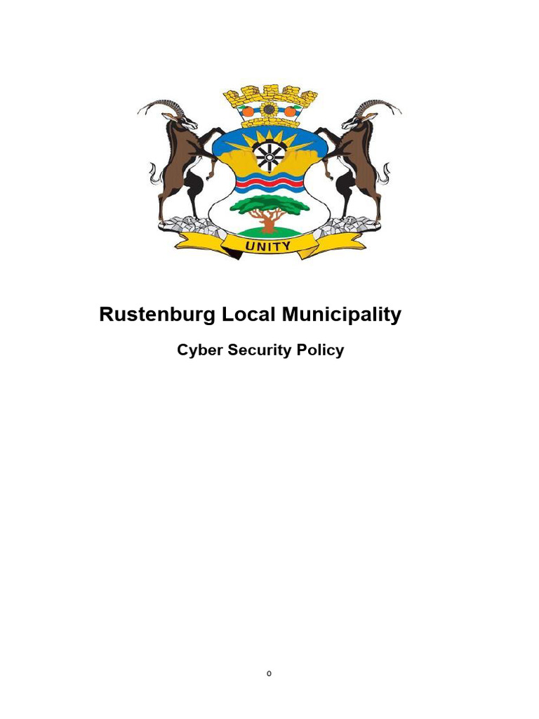 It Cyber Security Policy Pdf Security Computer Security