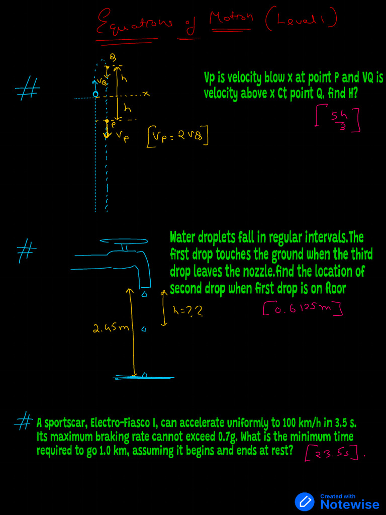 Equations of Motion | PDF