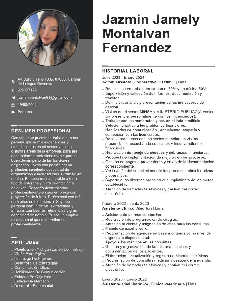 Jazmin Jamely CV | PDF | Business