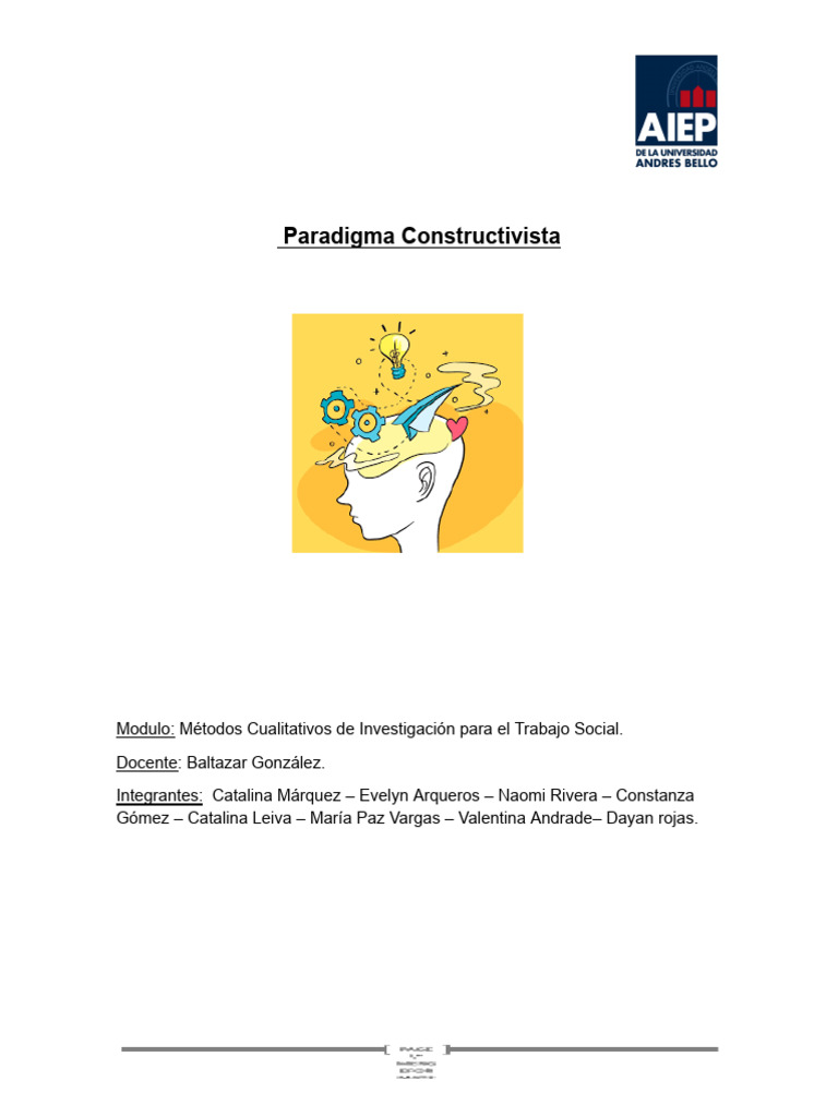Paradigma Constructivista Organizaciones | PDF | Constructivismo (filosofía de la educación ...