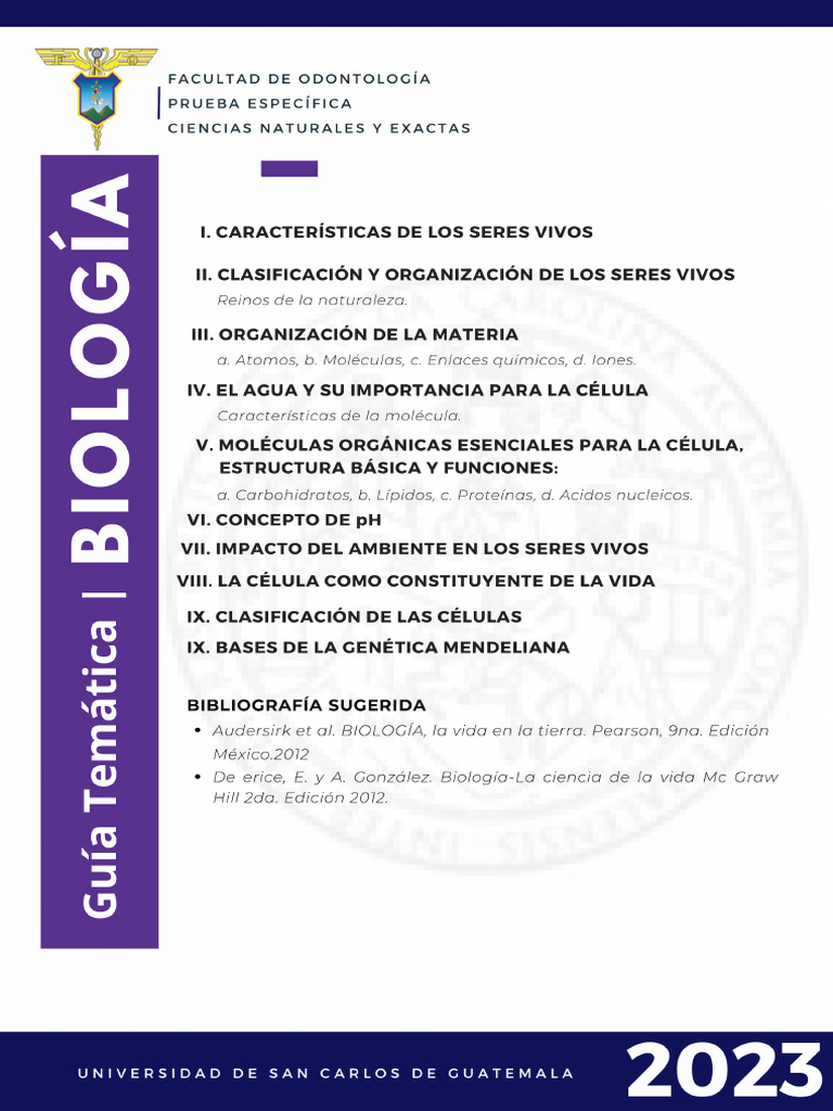 Guía Temática - Biología | PDF