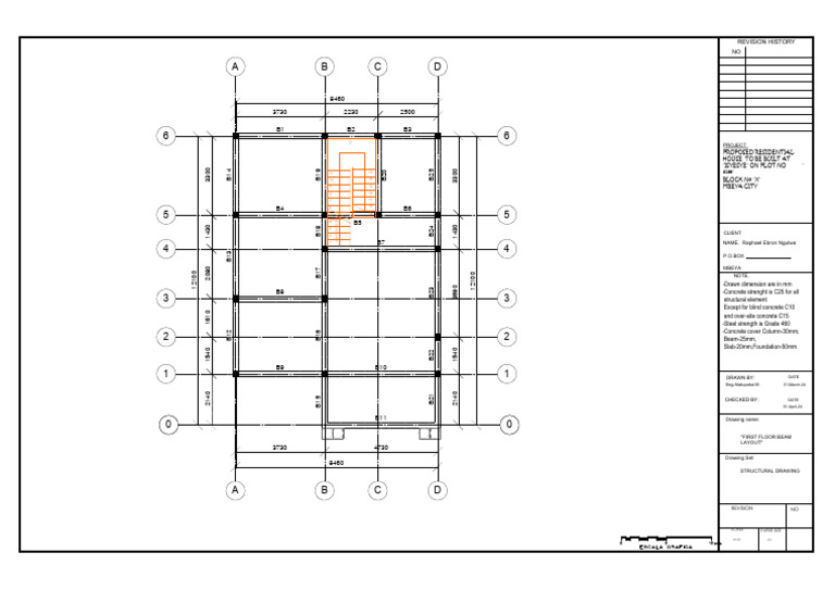 1ST FLOOR BEAM LAYOUT-1 | PDF