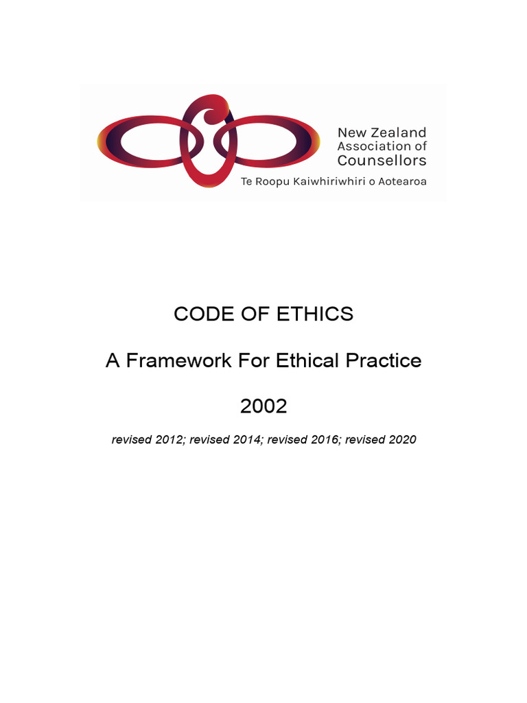 NZAC Code of Ethics 2002 (Revised 2020) | PDF | Mediation | Confidentiality