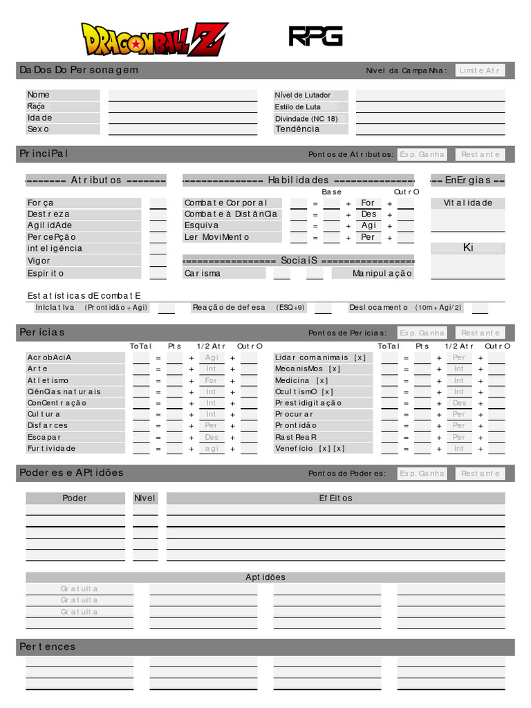 Ficha PDF Editável (Por Rafa e Fernandez) | PDF