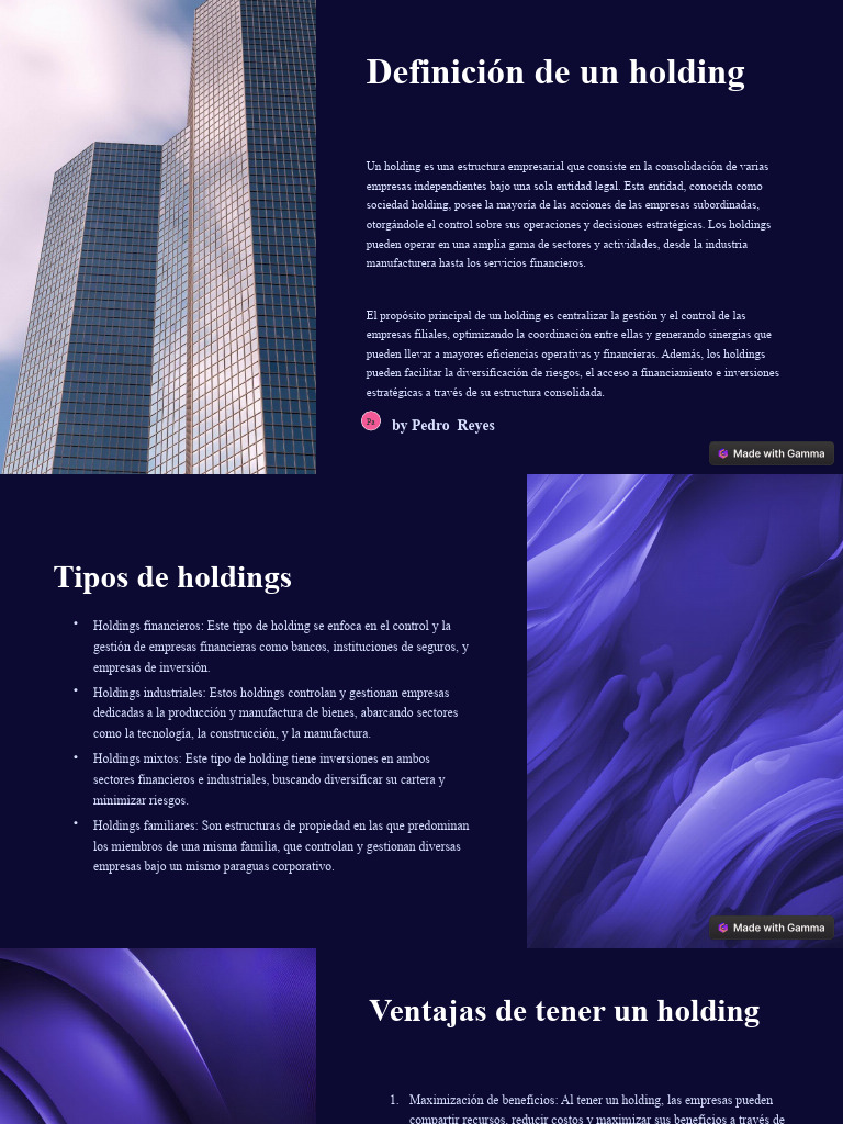 Definicion de Un Holding | PDF | Business | Holding