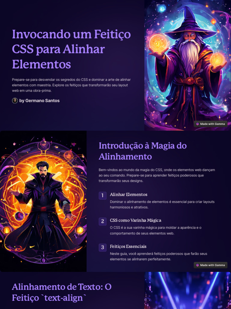 Invocando Um Feitico CSS para Alinhar Elementos | PDF