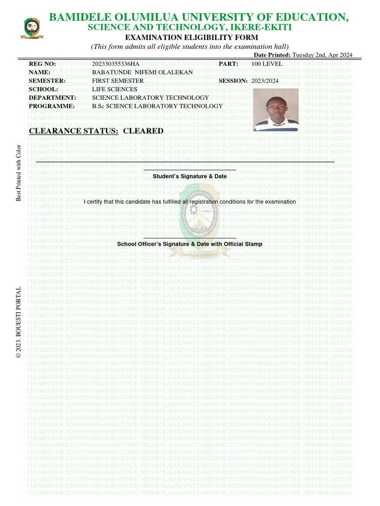 Eligibility Form | PDF