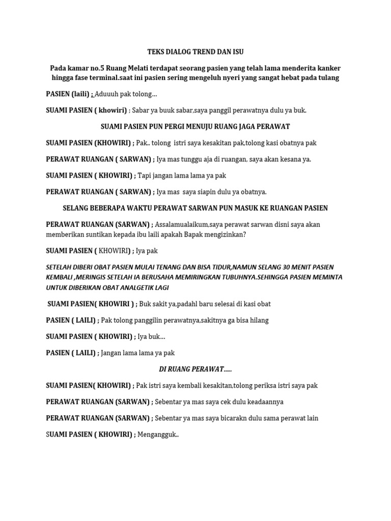 Teks Dialog Trend Dan Isu | PDF | Sains & Matematika