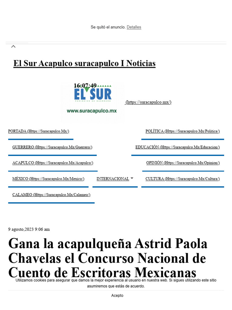 Astrid P Cuento Mexicano Ganadora | PDF | México | Cookie HTTP