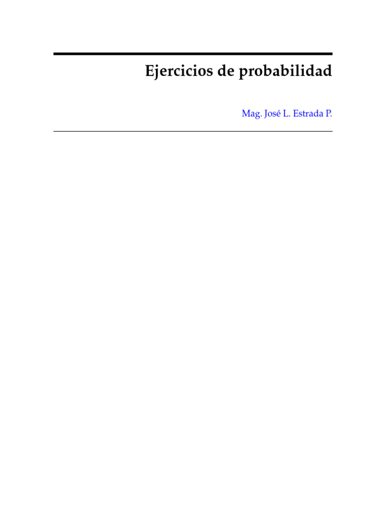 Ejercicios PROBABILIDAD | PDF | Probabilidad