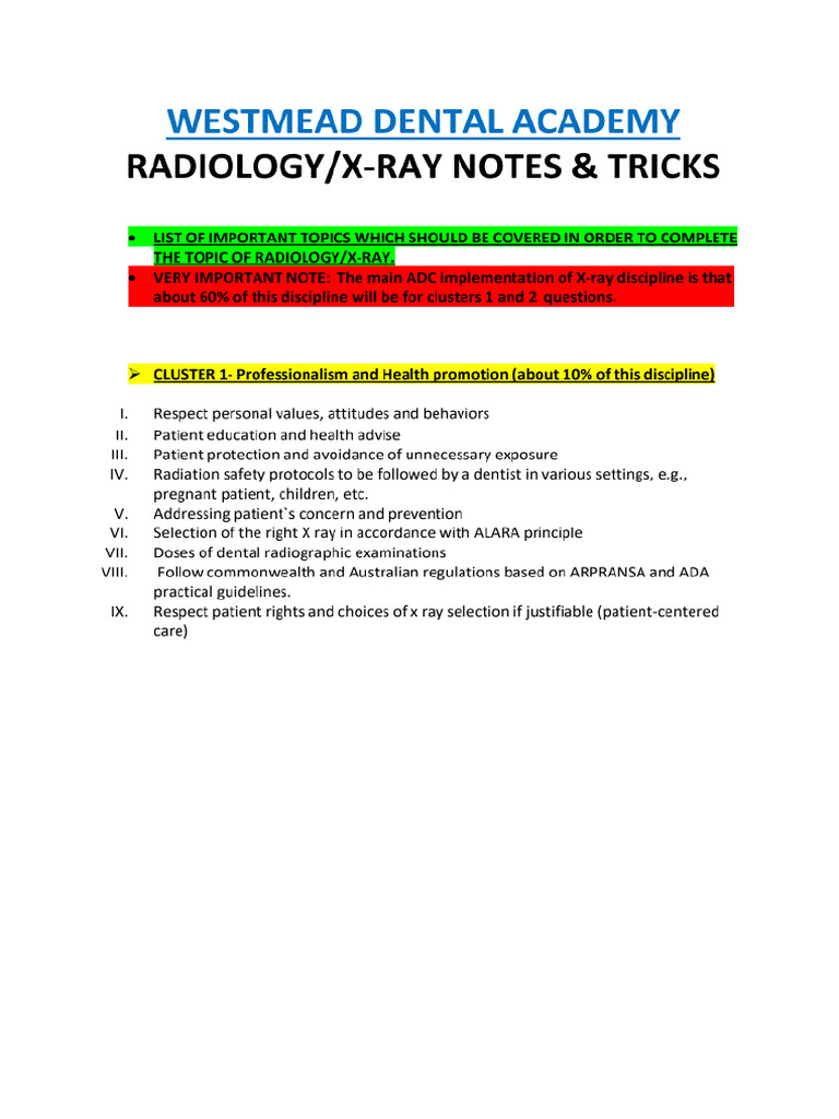 Xray Notes and Tricks | PDF