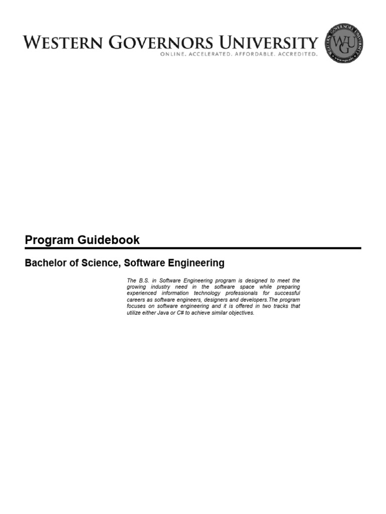 B.S. Software Engineering-Java Track Program Guide | PDF | Databases ... B.S. Software Engineering-Java Track Program Guide | PDF | Databases ...