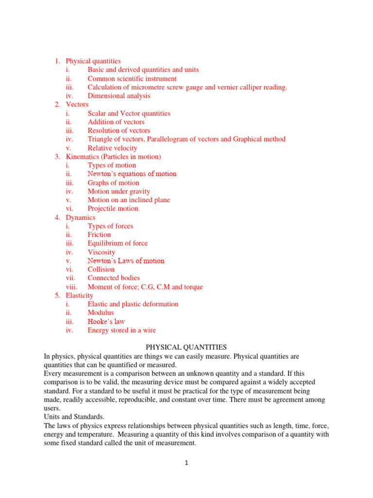 Mechanics Physics 1 | PDF | Observational Error | Euclidean Vector