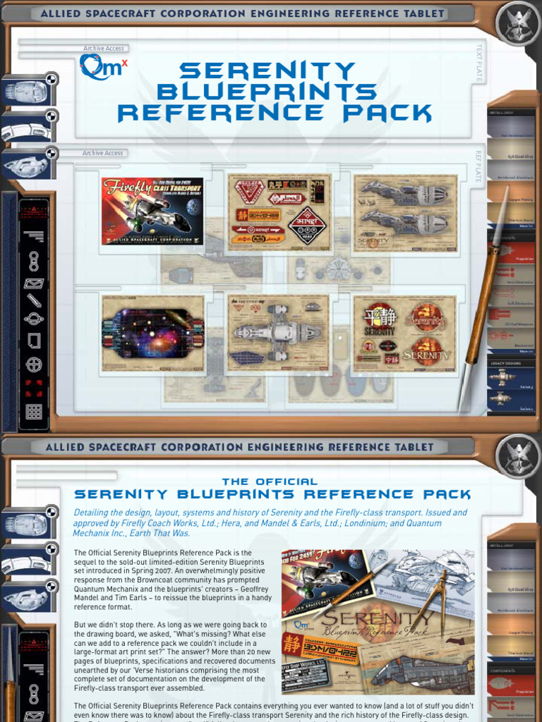 The Official Serenity Blueprints Reference Pack | PDF