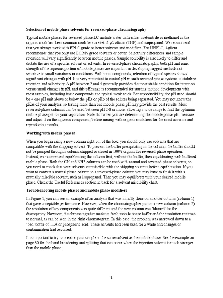 Mobile Phase Preparation Download Free Pdf High Performance Liquid