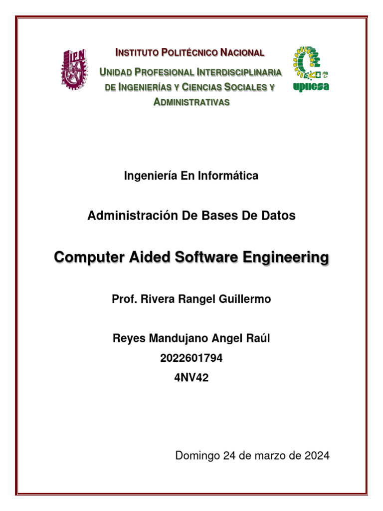 Computer Aided Software Engineering | PDF | Software | Ingeniería de software