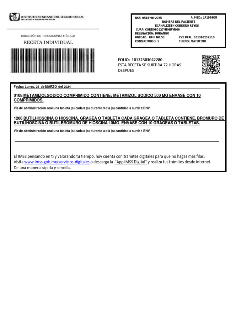 Receta Medica Editable | PDF