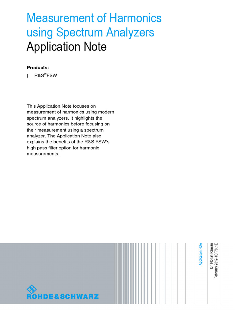 Measurement of Harmonics Using Spectrum Analyzers | PDF | Decibel ...