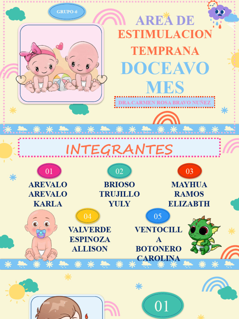 AREA DE ESTIMULACION TEMPRANA DOCEAVO MES | PDF | Cerebro | Psicología ...