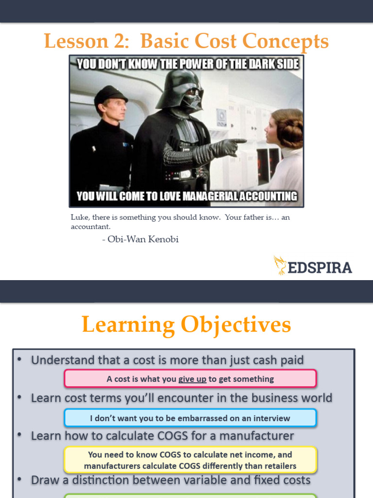 Cost Concepts for Manufacturing | PDF | Cost Of Goods Sold | Inventory