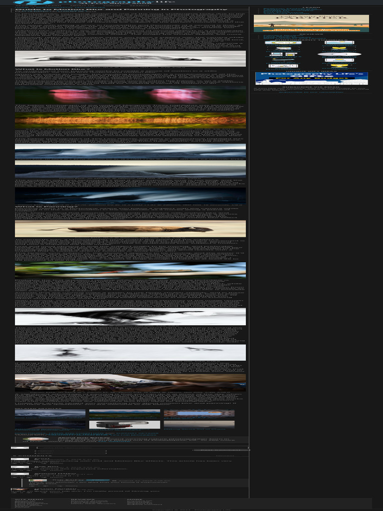 Guide To Motion Blur and Panning in Photography | PDF | Shutter Speed ...