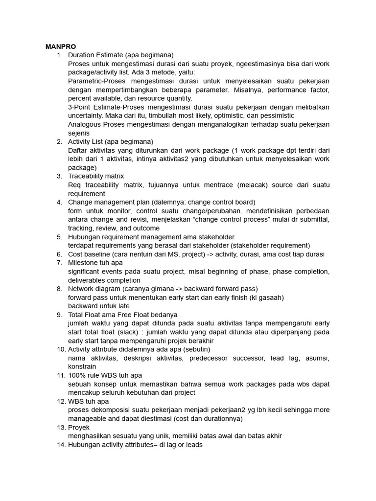 Belajar Manpro | PDF