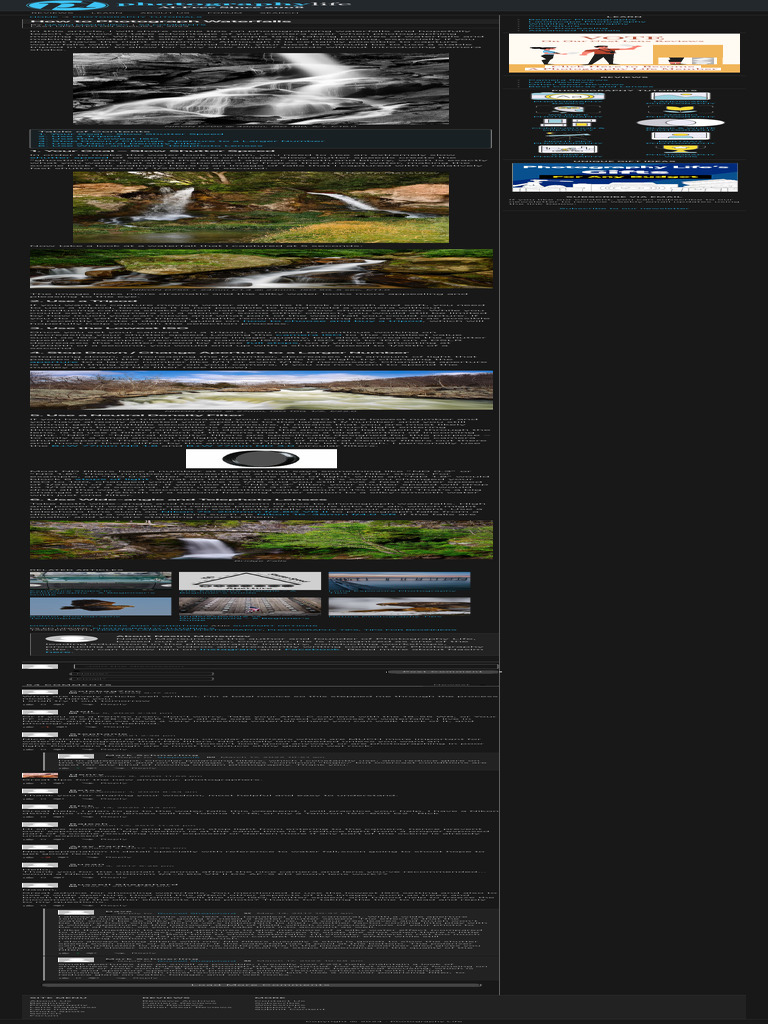 How To Photograph Waterfalls | PDF | Shutter Speed | Camera Lens