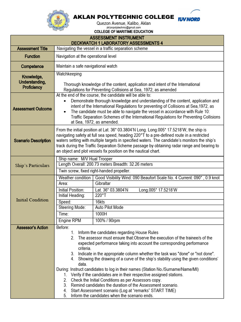 4 DWATCH 1 Navigating The Vessel in A Traffic Separation Scheme | PDF ... 4 DWATCH 1 Navigating The Vessel in A Traffic Separation Scheme | PDF ...
