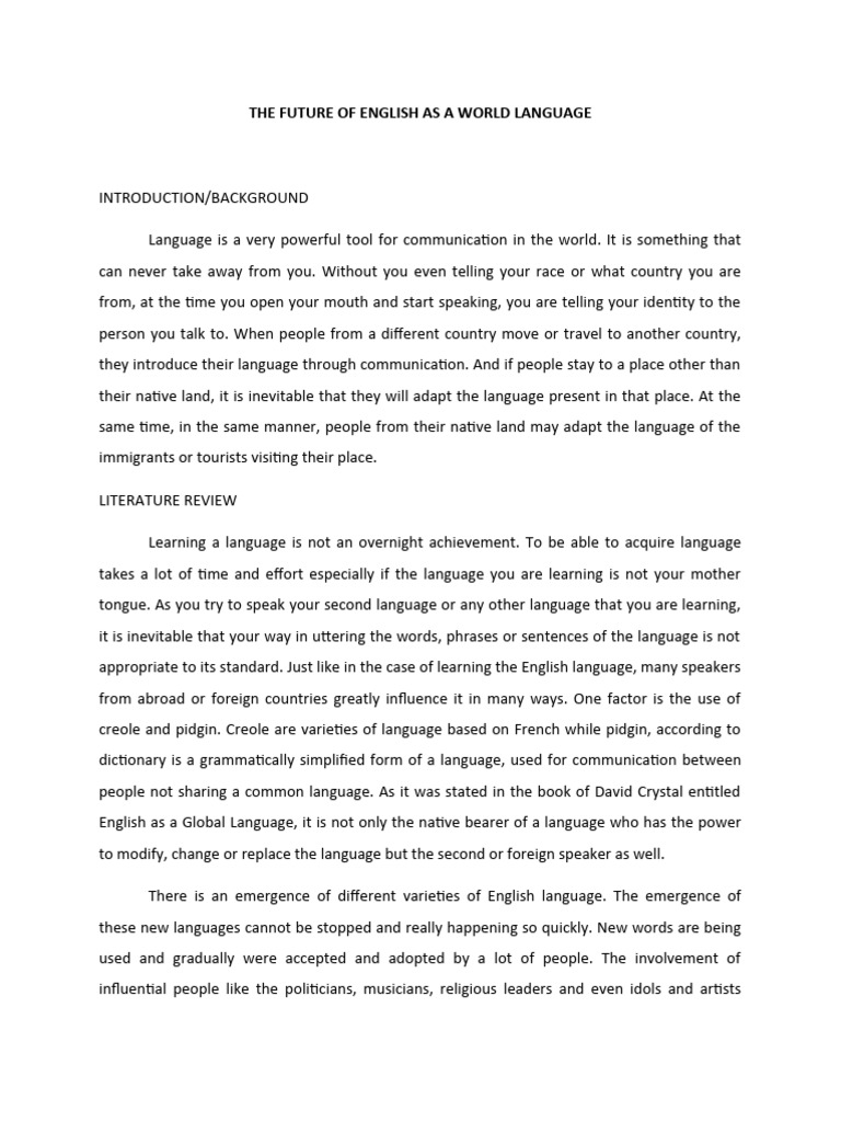 The Future of English As A World Language | PDF | English Language ...