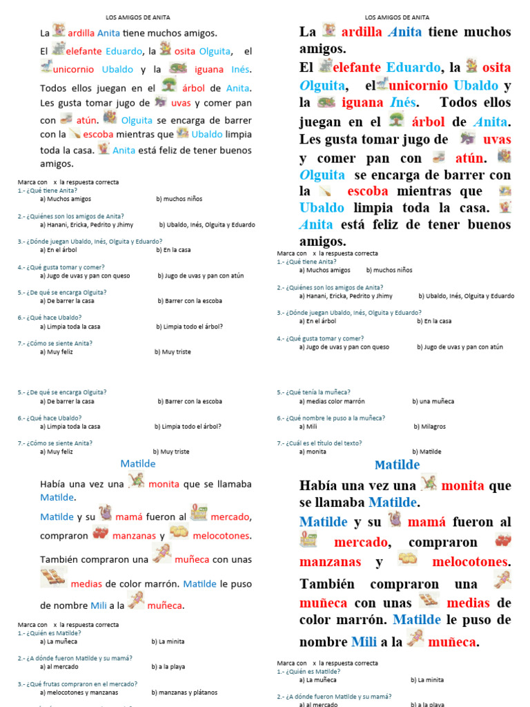 Cuentos Con Comprension | PDF | Cumpleaños