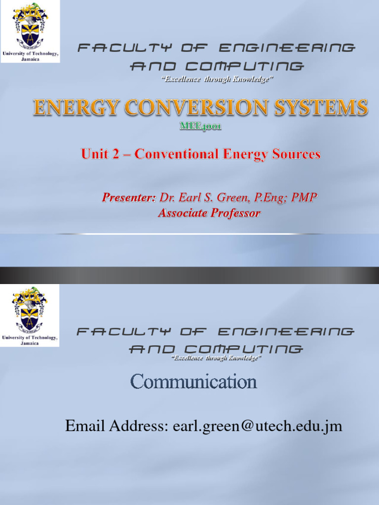 Energy Conversion Systems - Lecture 2 - Conventional Energy | PDF ...