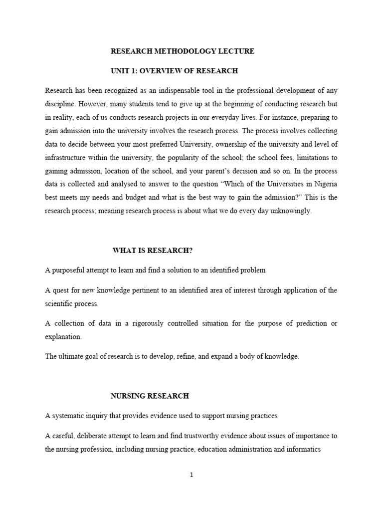 Research Methodology Lecture To Send To Student | PDF | Scientific ...