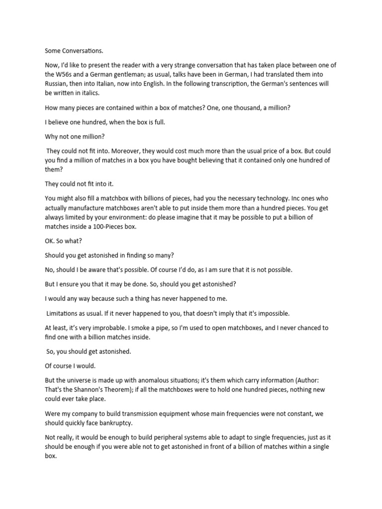 Some Conversations | PDF