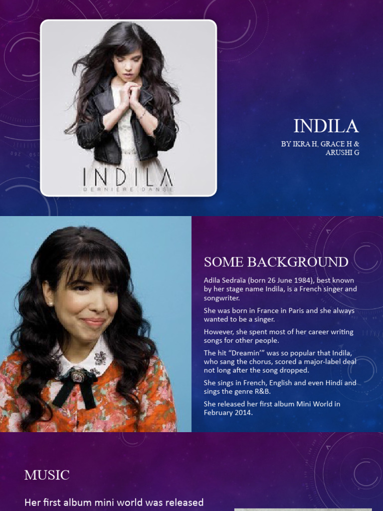 Indila : Biographie et succès musicaux | PDF