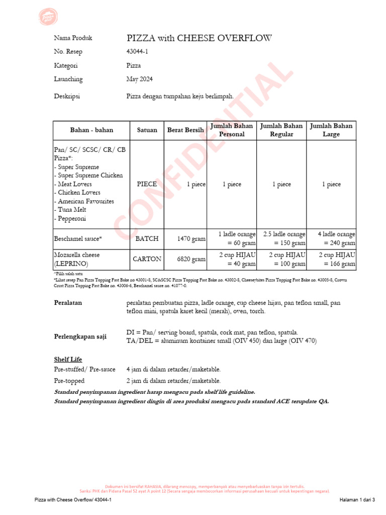 43044-1 Pizza With Cheese Overflow | PDF
