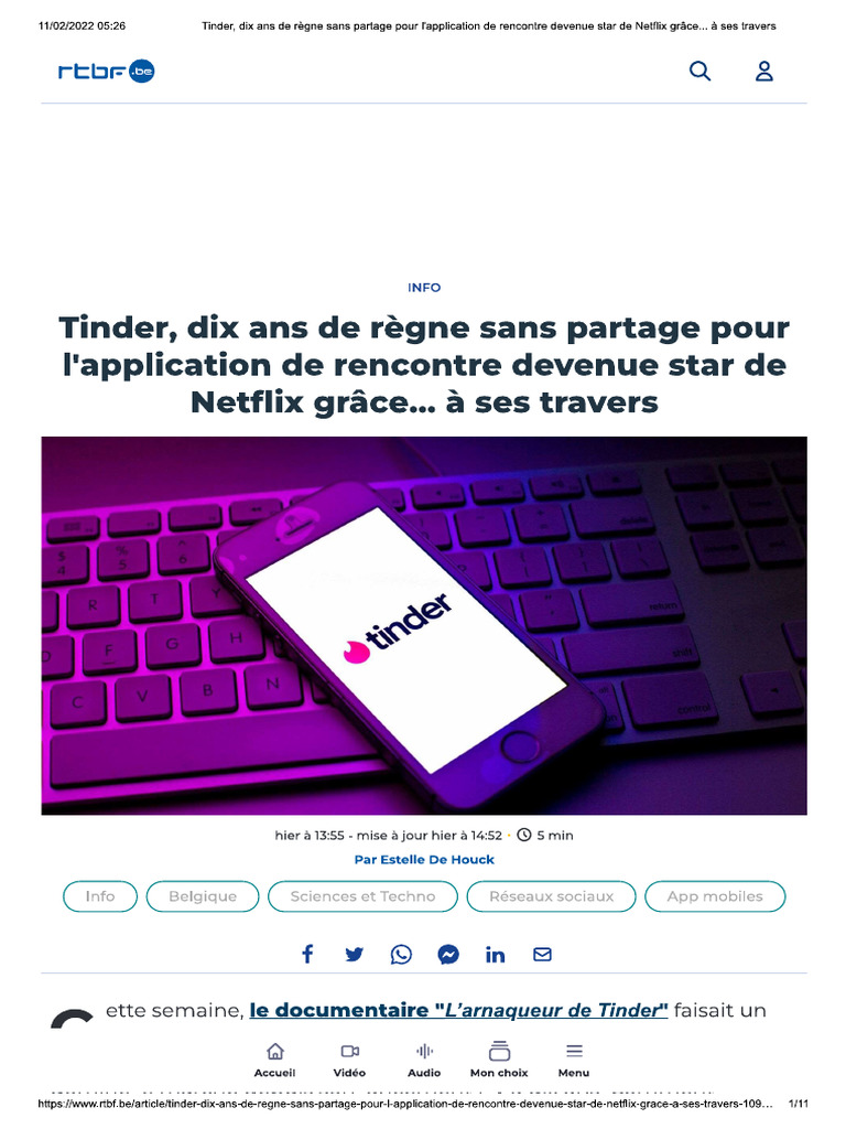 Tinder - Dix Ans de Règne | PDF
