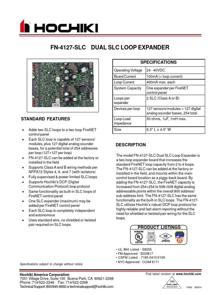FN-4127-SLC_09-2014 | PDF | Manufactured Goods | Electronics