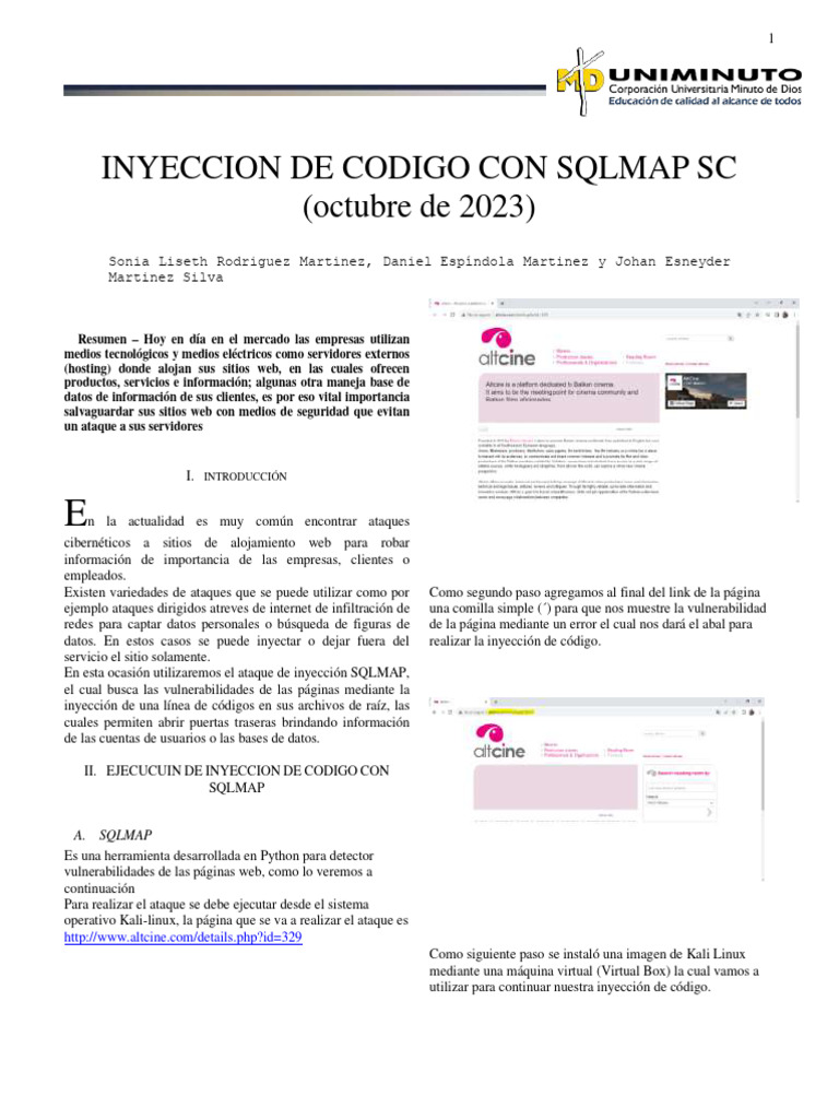 Inyeccion Sqlmap | PDF | Informática | Software