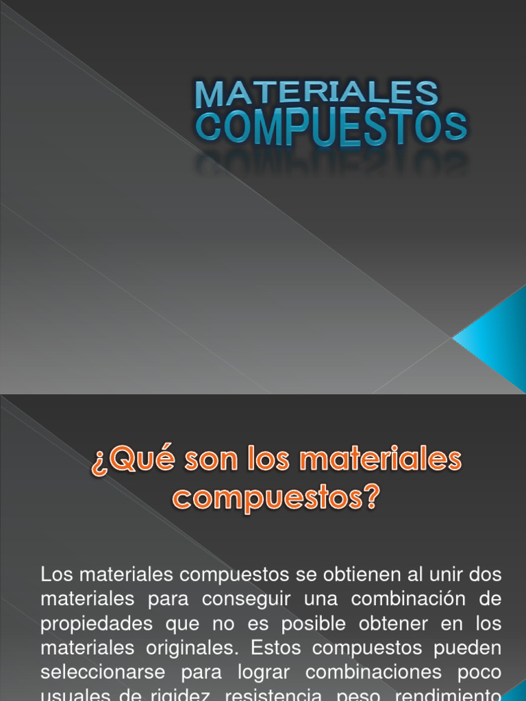 08 - Materiales Compuestos | Descargar gratis PDF | Material compuesto | Materiales