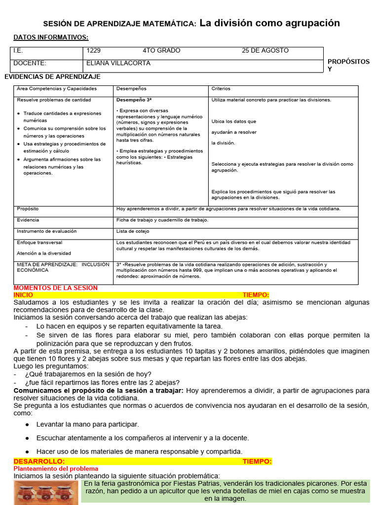 Dividimos Agrupando Matem | PDF | Apicultor | Aprendizaje