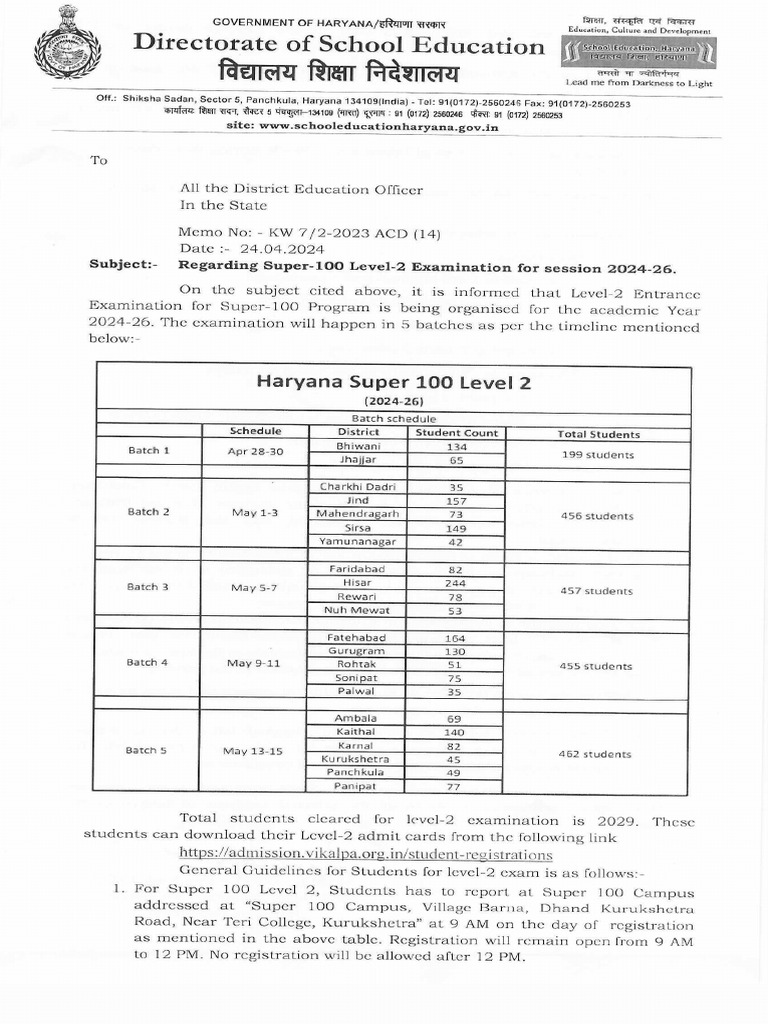 Super 100 Level 2 Exam 24 04 2024 PDF