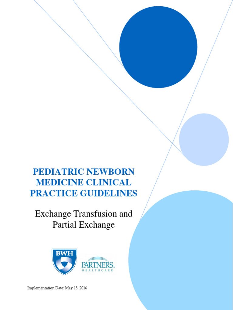 Hemo Exchangetransfusion | PDF | Blood Transfusion | Neonatal Intensive ...