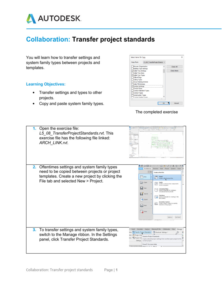 Transfer Project Standards in Revit | PDF | Computing | Software