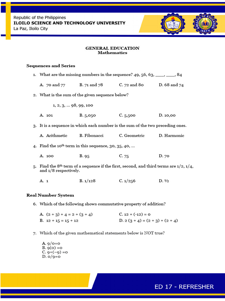 General Education Mathematics | PDF | Numbers | Real Number