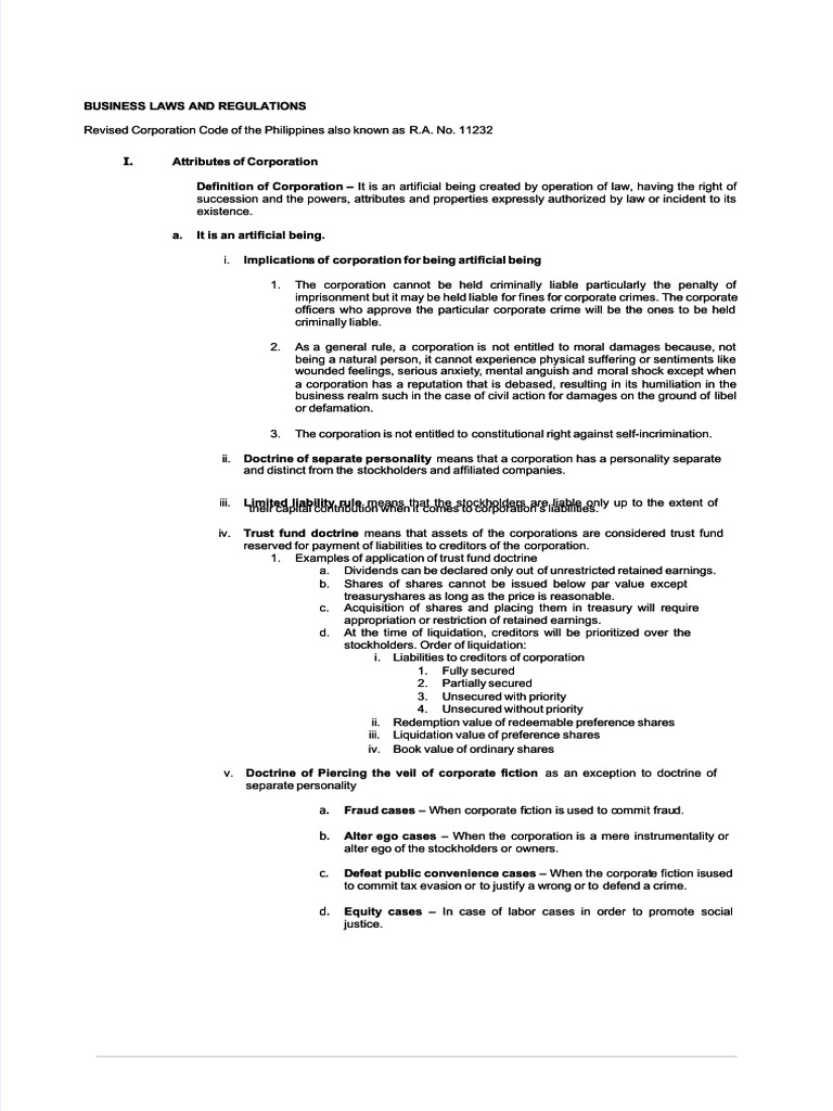 Business Law and Regulations | PDF | Preferred Stock | Dividend